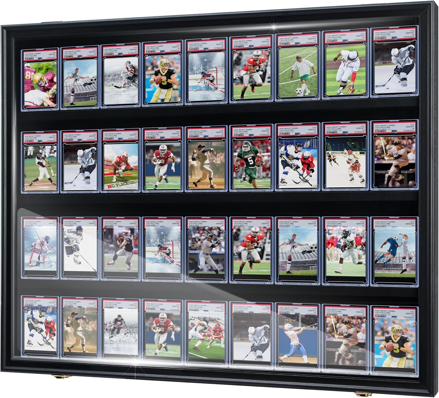 Amazon.com: Baseball Card Display Case-36 Graded Sports Card Display ...