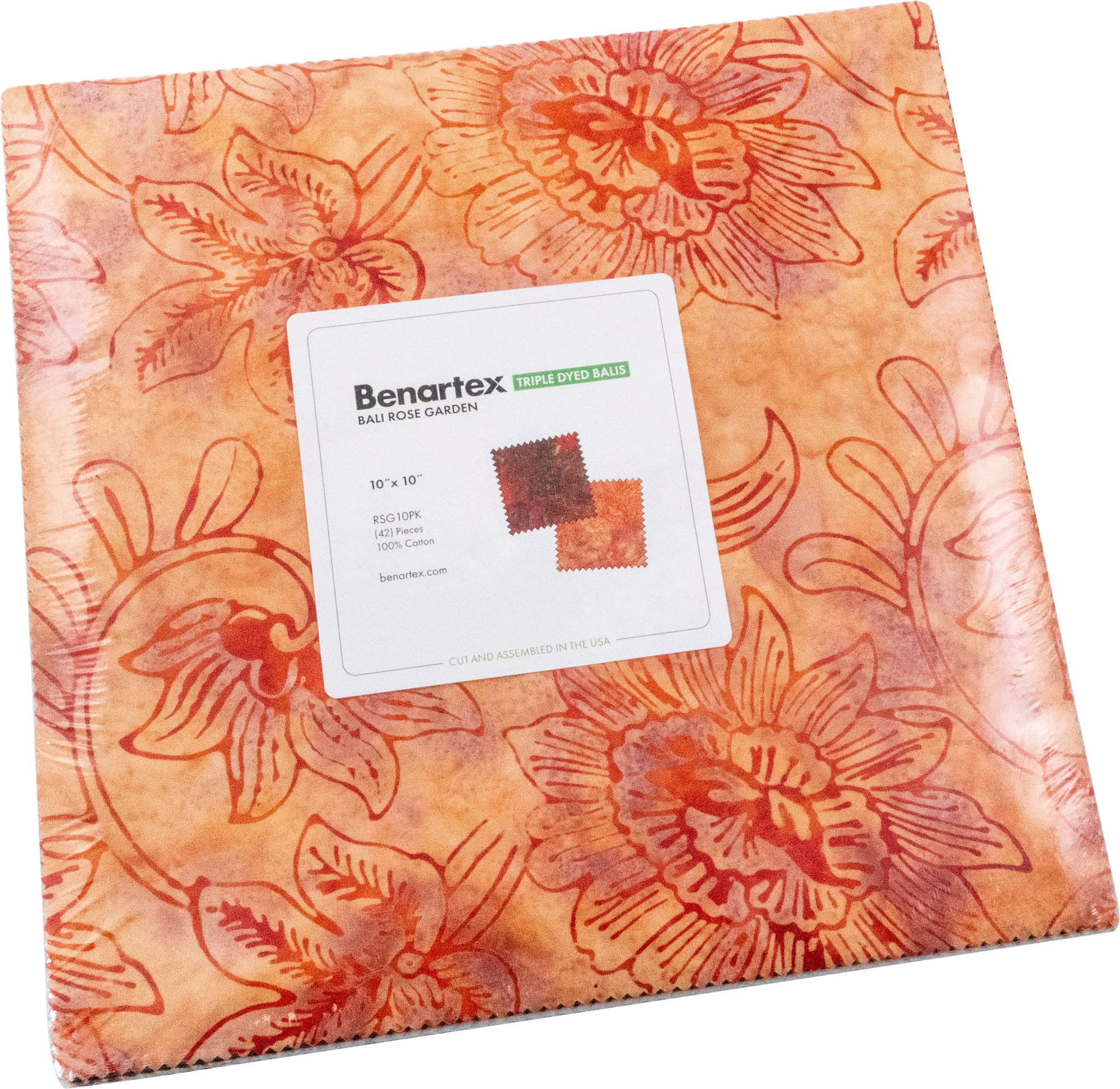 Amazon.com: Bali Batik Rose Garden 10X10 Pack 42 10-inch Squares Layer ...