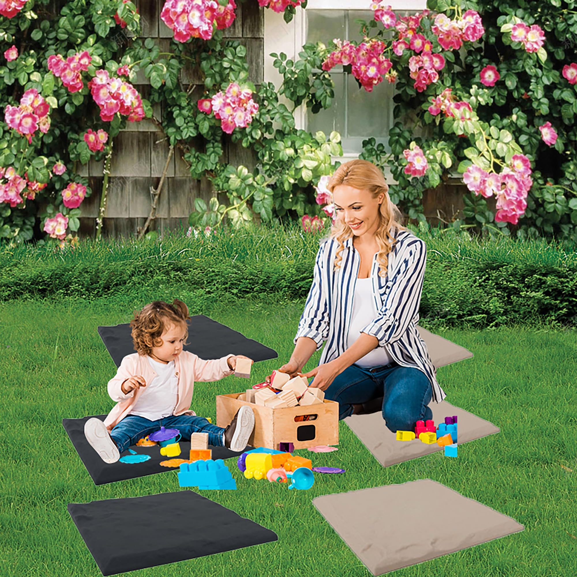 Square Stepping Stones In Garden 4Pcs Large Stepping Stones Outdoor