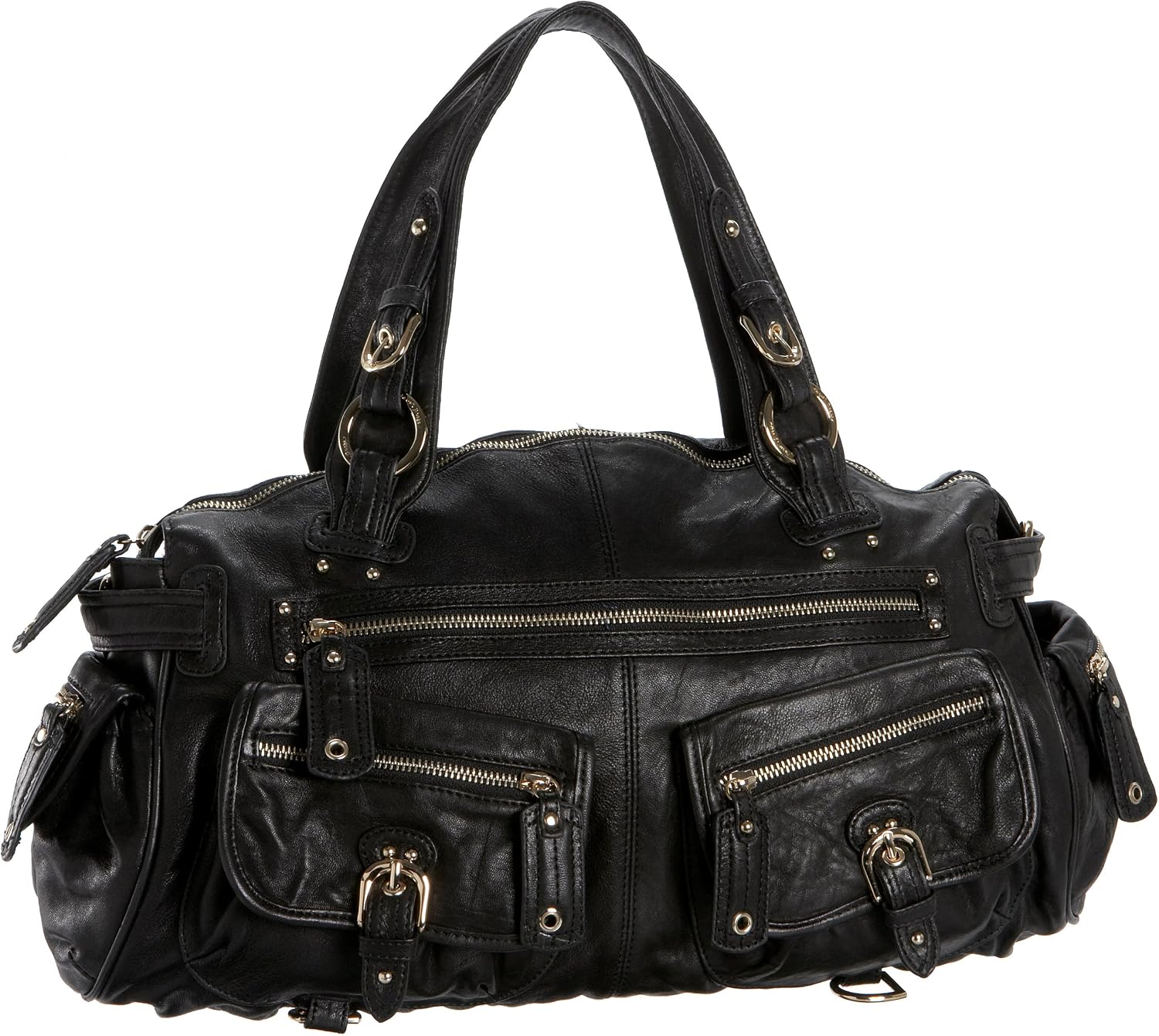 Amazon.com: Junior Drake Gretchen Large Satchel,Black,one size ...