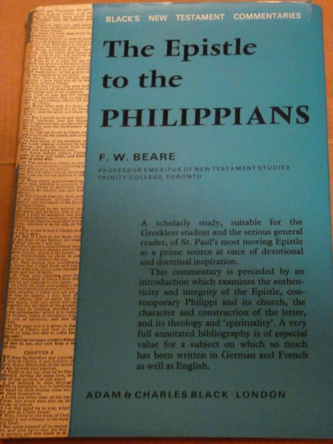 A commentary on the Epistle to the Philippians (Black's New Testament ...