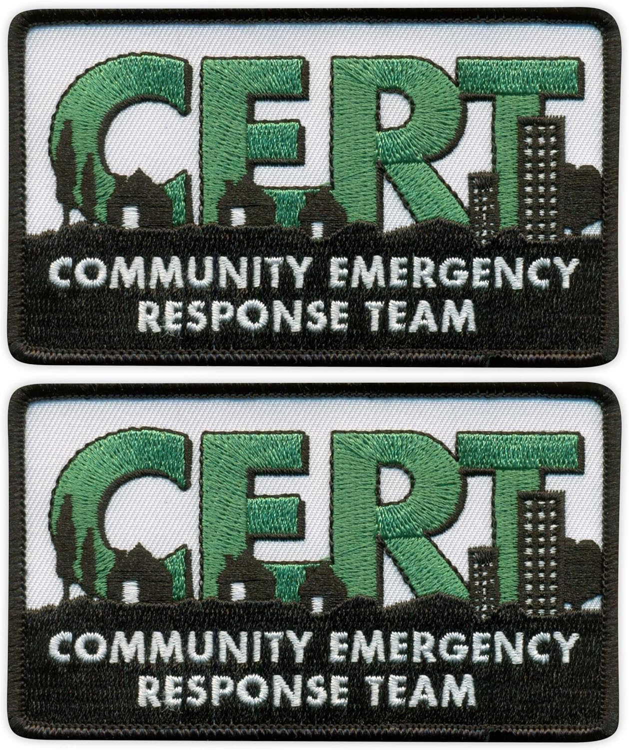 Amazon.com: Set of Two - Patchion CERT - Community Emergency Response ...
