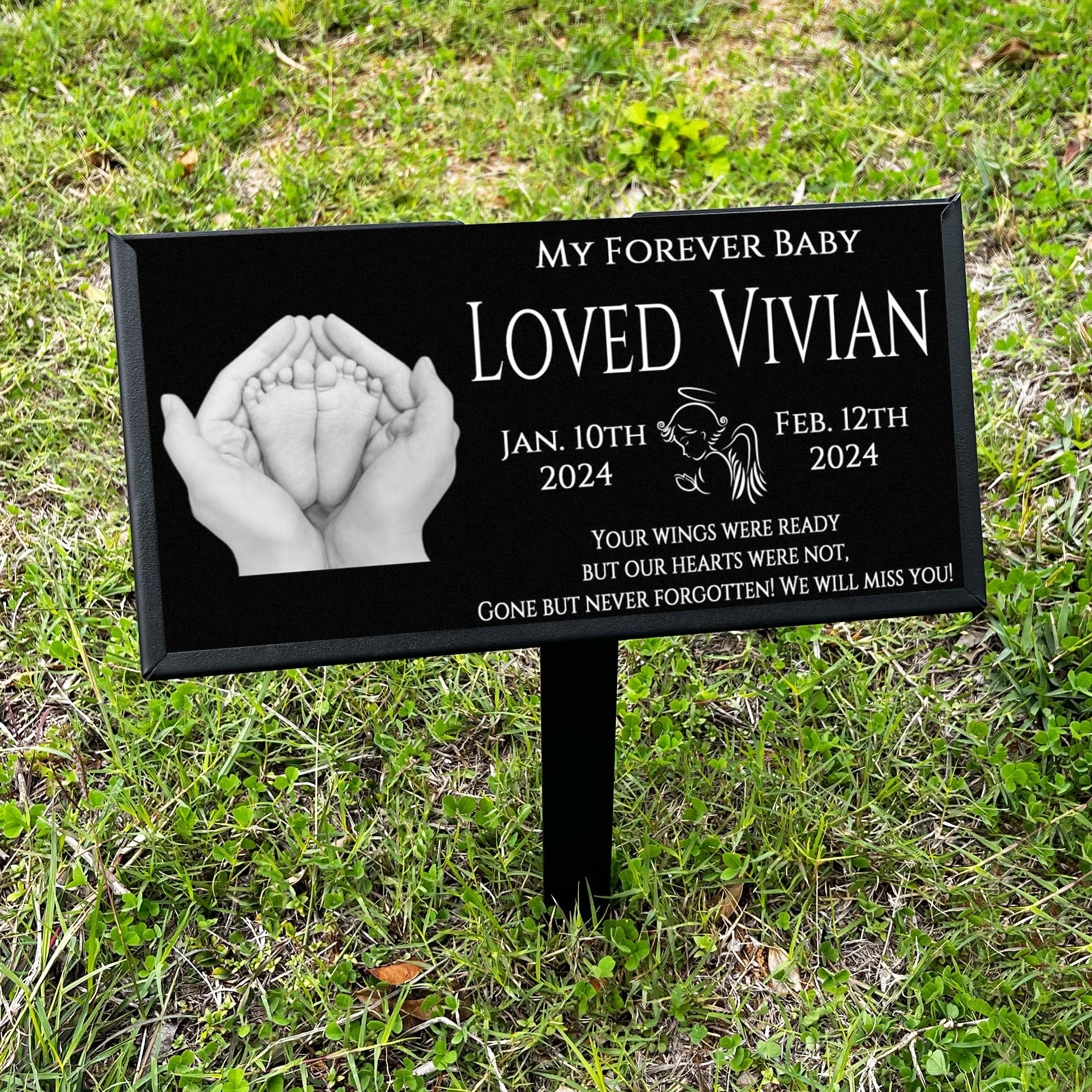 Amazon.com : ODB Personalized Tombstones for Graves with Photo Name ...
