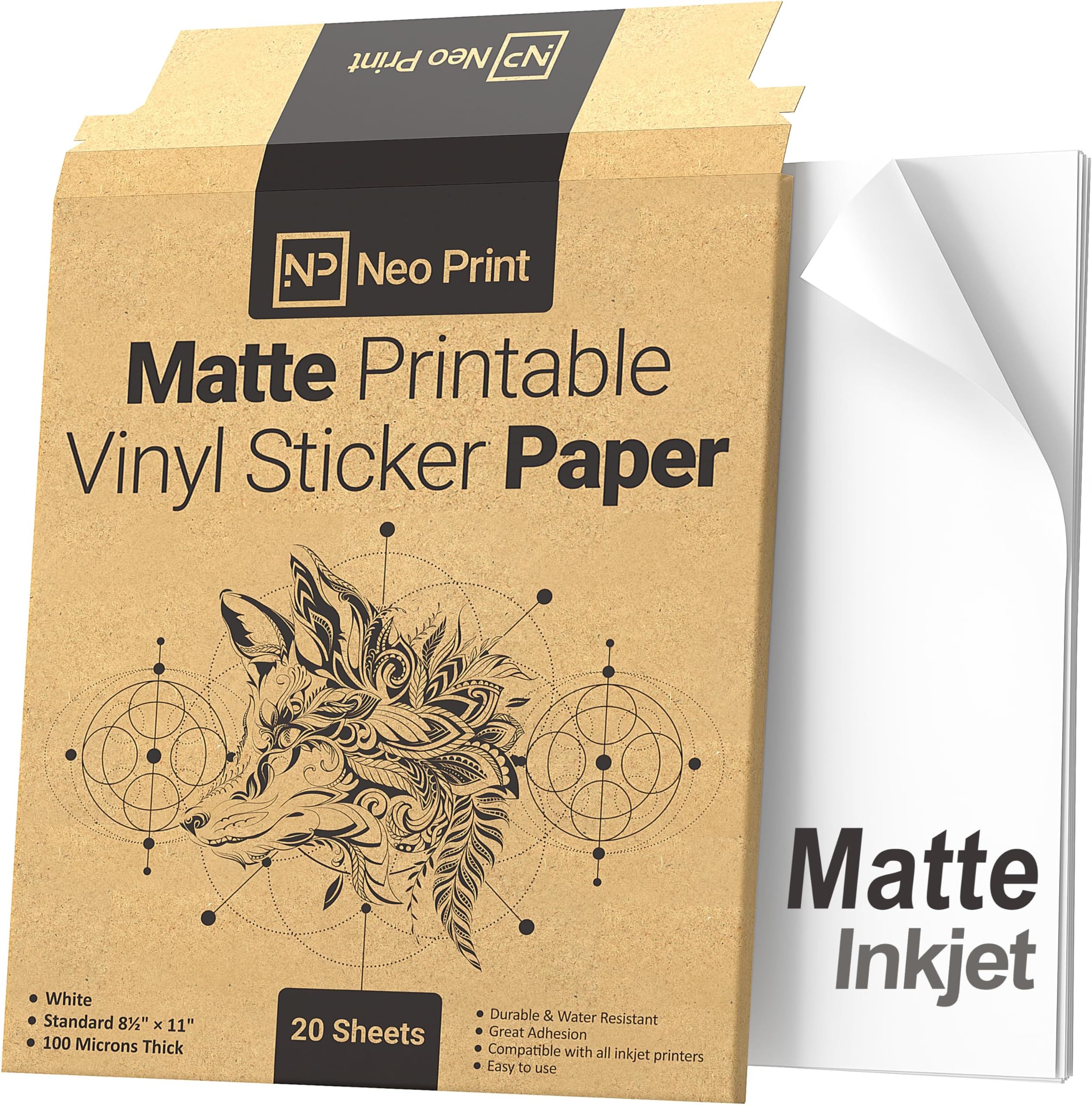 Amazon.com : PPD 10 Sheets Inkjet Clear Transparent Self Adhesive ...