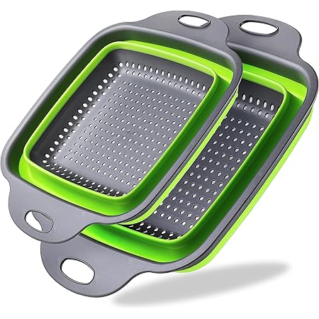 Amazon.com: LogFaadCoi 2 Pcs Collapsible Colander and Strainer,Silicone ...