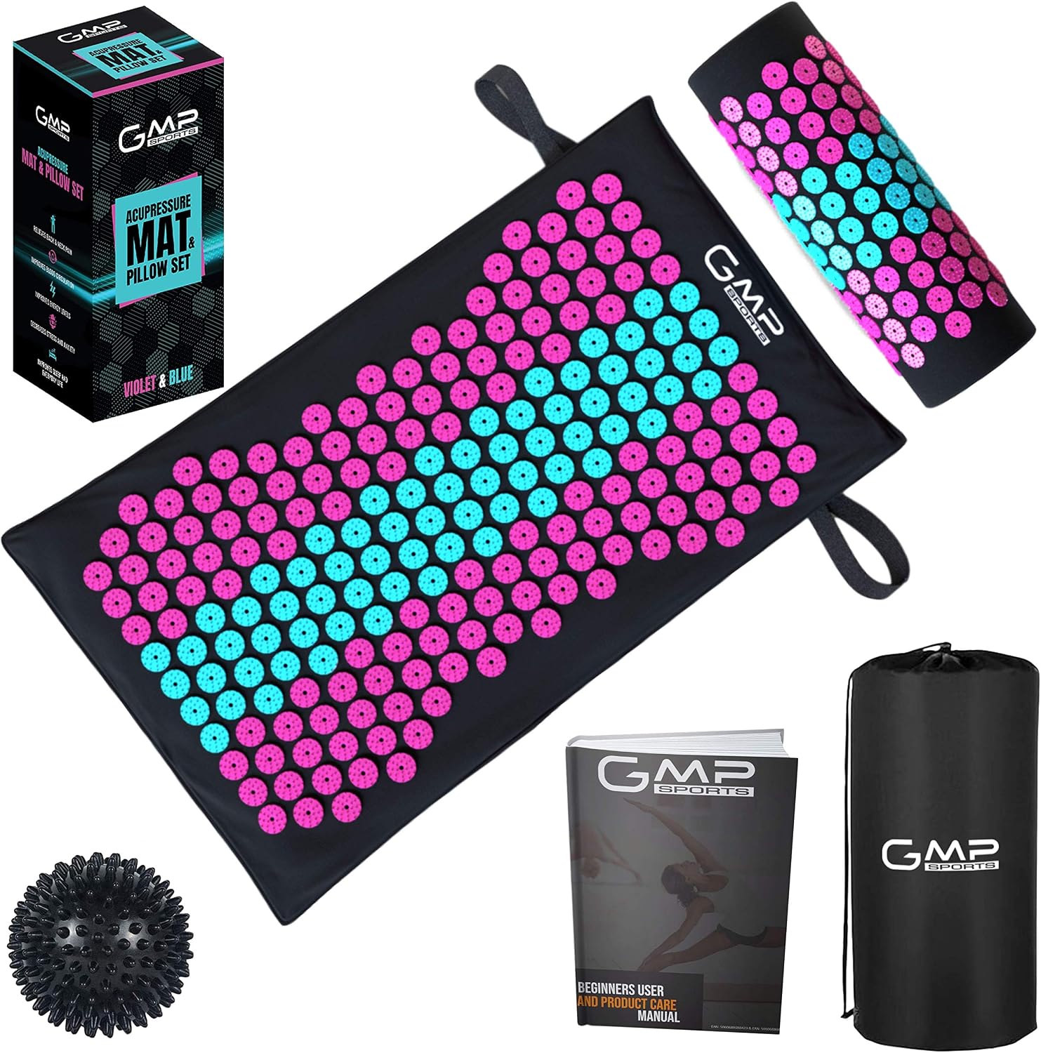 Gmp Sports – Akupressurmatte Set zur wohltuenden Entspannung, zur ...