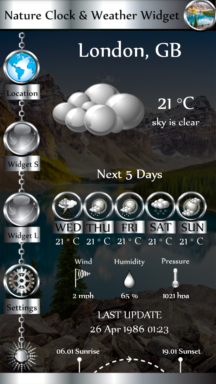 Nature Clock & Weather Widget - App on Amazon Appstore