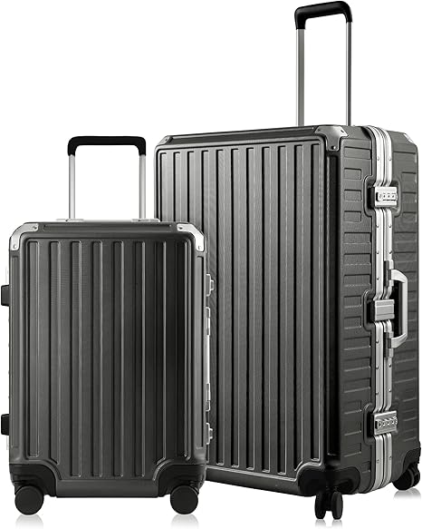 Amazon.com | LUGGEX Luggage Sets 2 Piece with Aluminum Frame - 100% PC ...