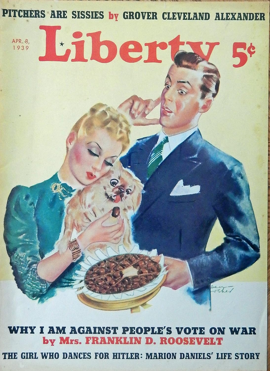 Amazon.com: Liberty Magazine Cover Art. Apr. 8,1939 Color Illustration ...