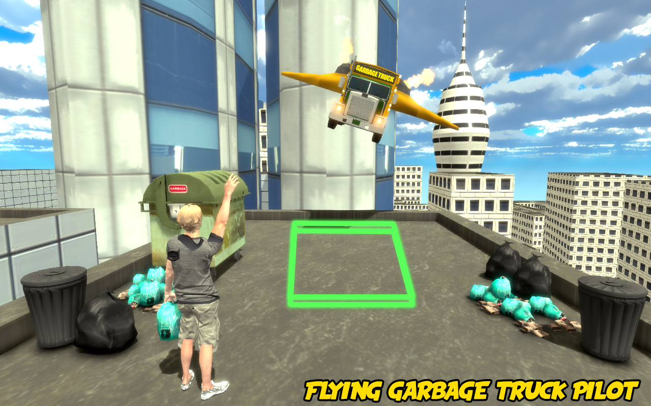 Flying Car Garbage Truck Stunt Simulator: Trash Cleaner - App on Amazon ...