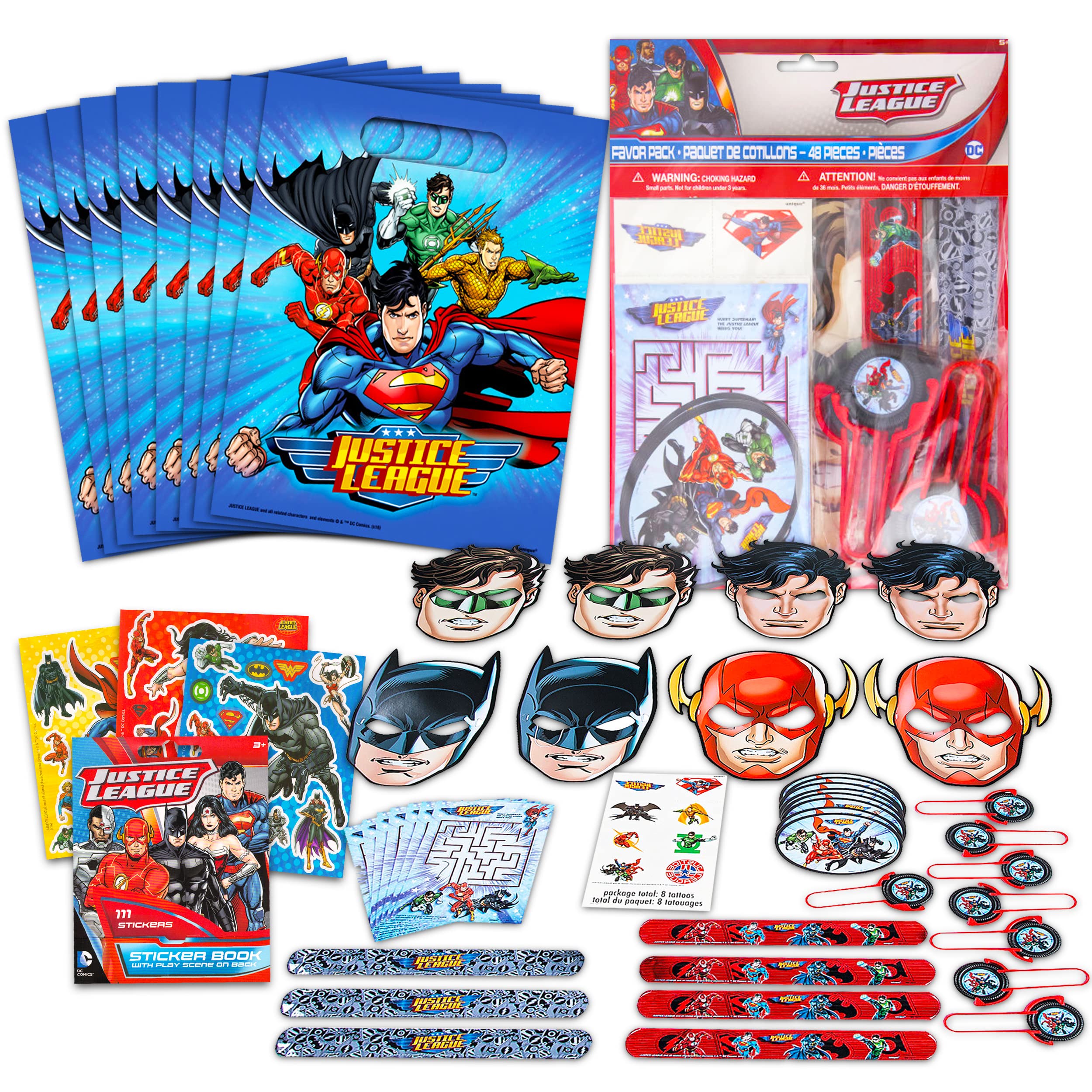 Buy DC Shop Justice League Superman Batman Loot Bags Birthday Party ...