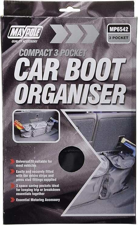 Maypole 6542 Compact 3 Pocket Car Boot Organiser : Amazon.co.uk: Automotive