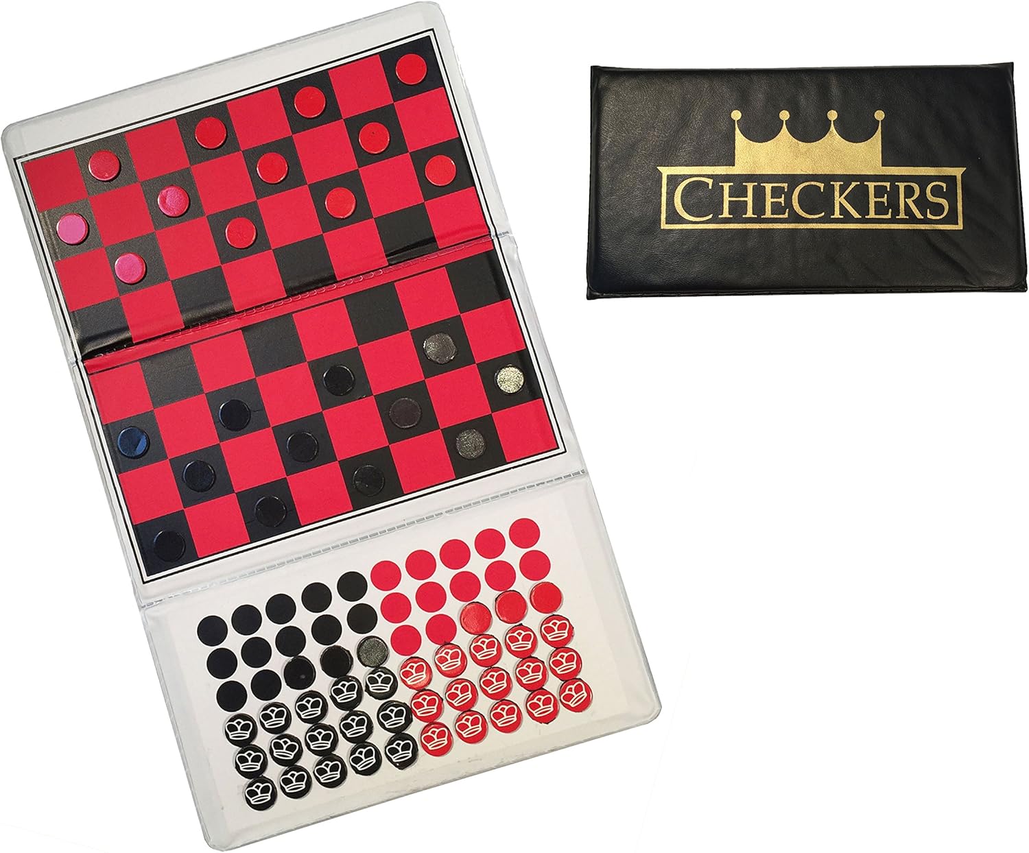 Amazon.com: WE Games Magnetic Checkbook Checkers - Great for Travel ...