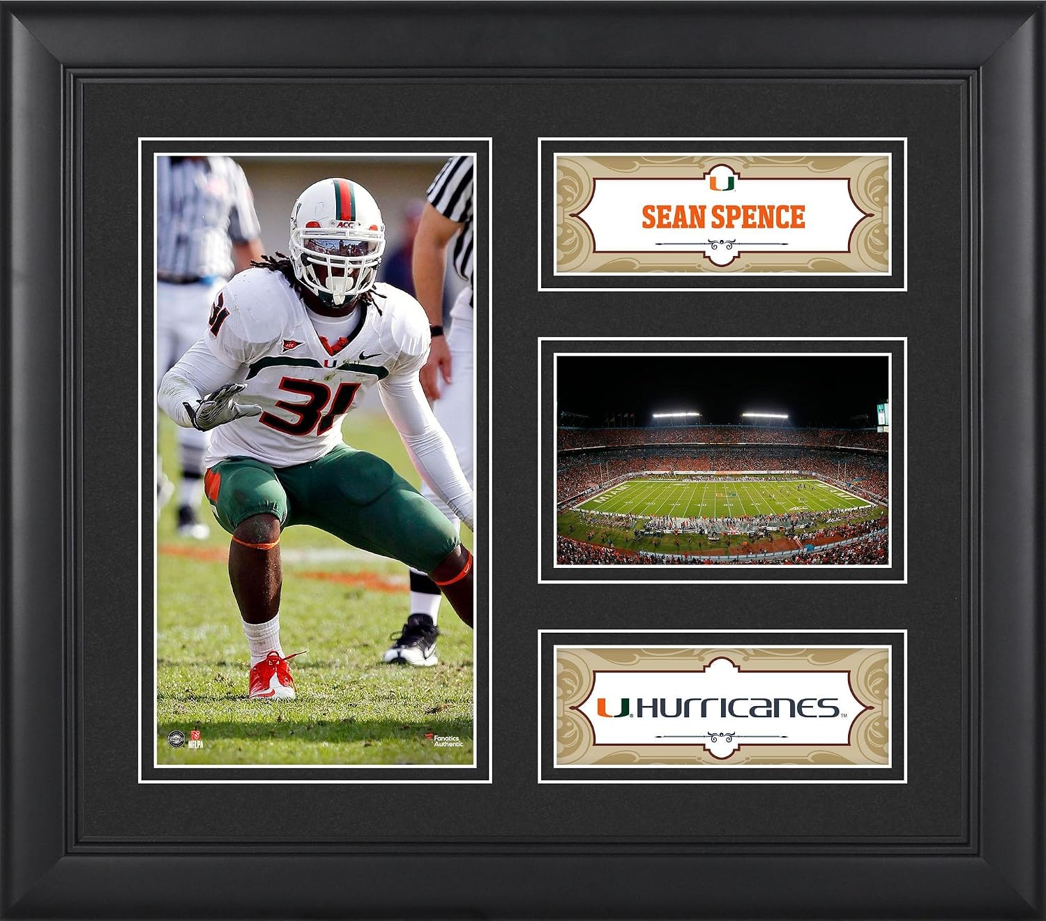 Sean Spence Miami Hurricanes Framed 15" x 17" Collage - College Player ...