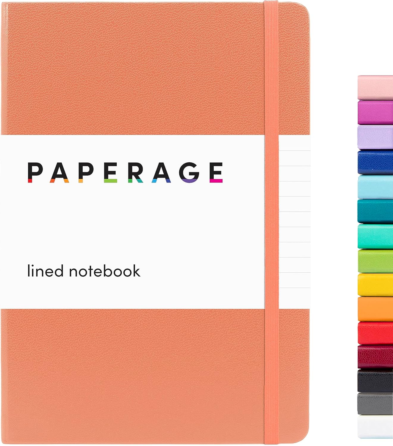Amazon.com : PAPERAGE Lined Journal Notebook, (Coral), 160 Pages ...