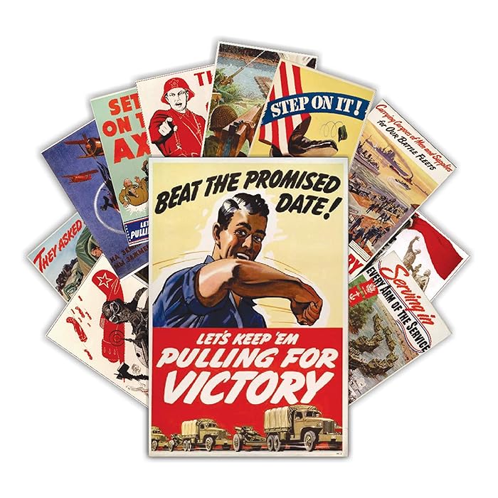 Buy HK Studio WW2 Vintage Posters - WW2 Propaganda Posters for ...