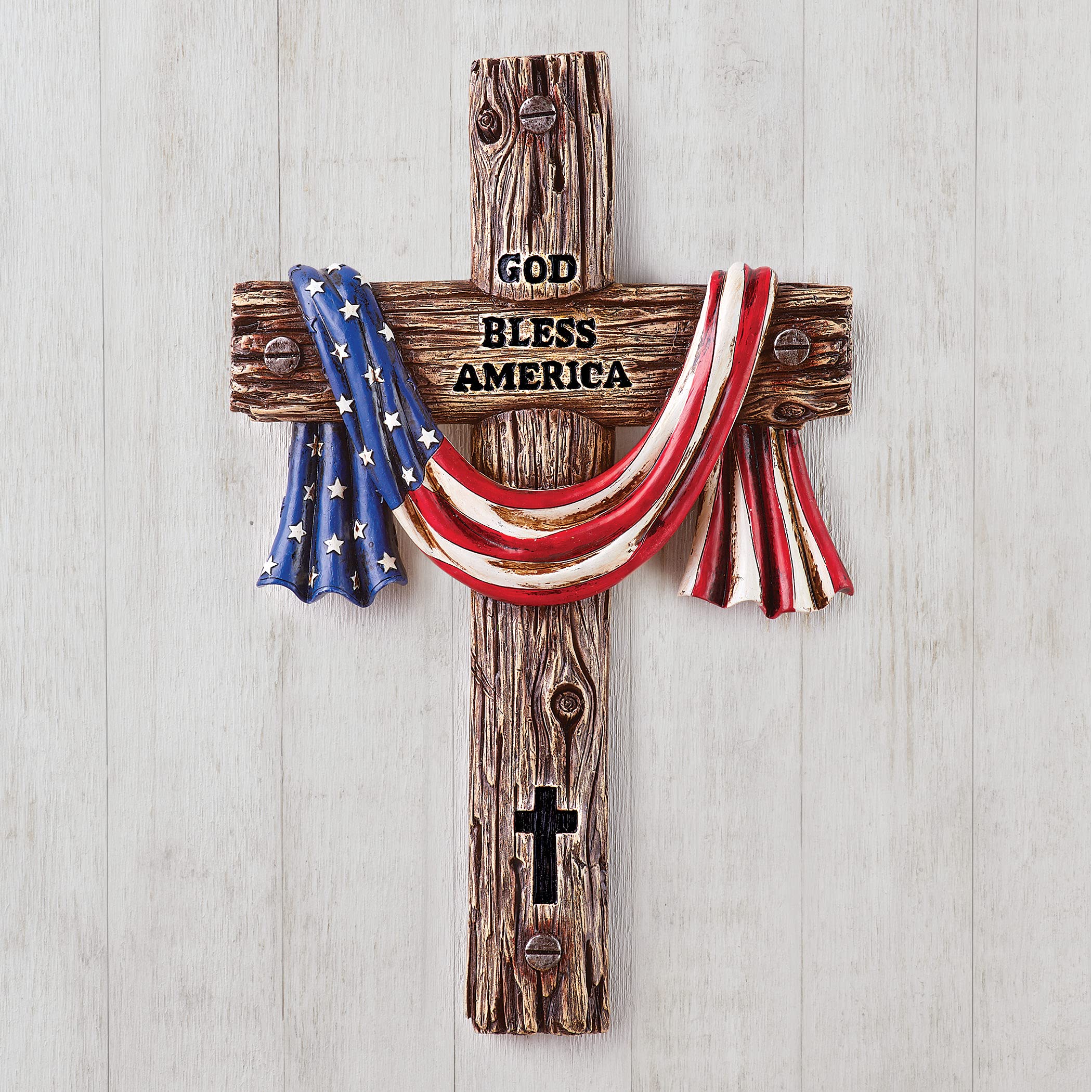 Cross With Draped American Flag Jesus Cross Easter Day American Flag