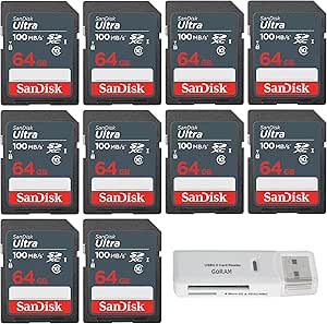 Amazon.com: SanDisk 64GB Ultra SDXC UHS-I Class 10 SDSDUNR-064G-GN3IN Memory Card 100MB/s U1 ...