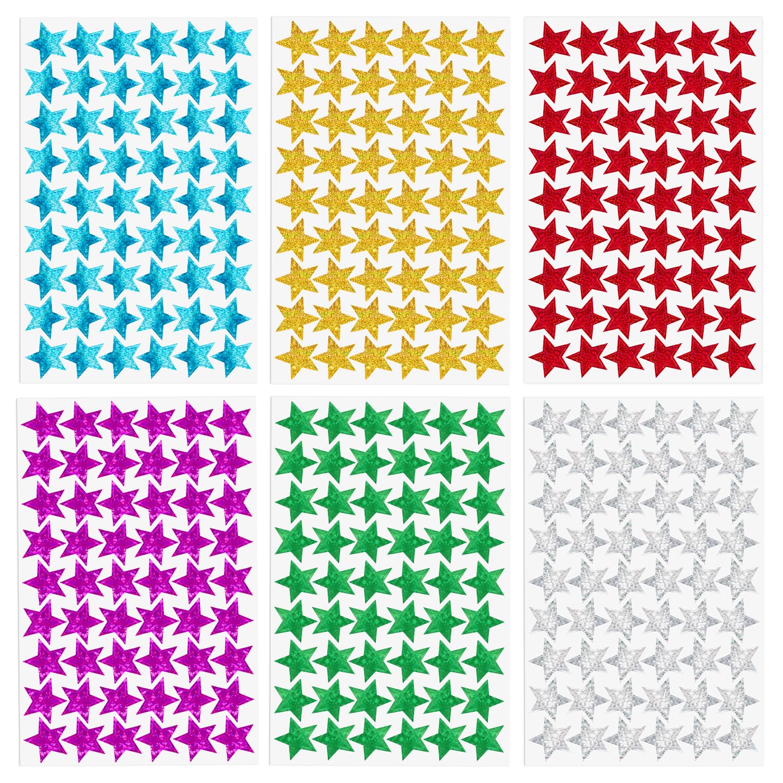 Amazon.com: Small Star Stickers 1620PCS Holographic Foil Stars Stickers ...