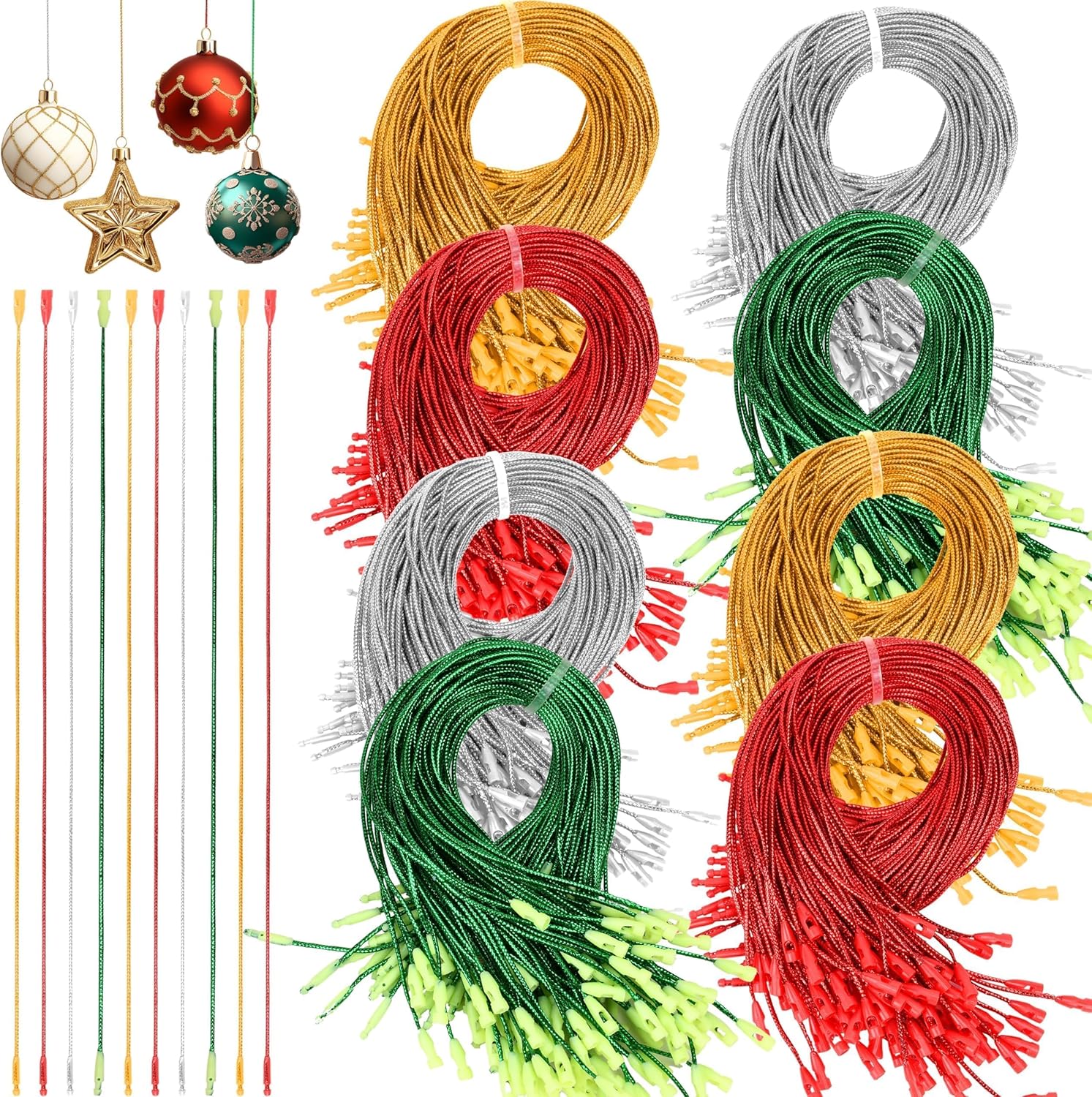 Amazon.com: 480 Pcs Christmas Ornament Hooks, Ornament Hangers with ...