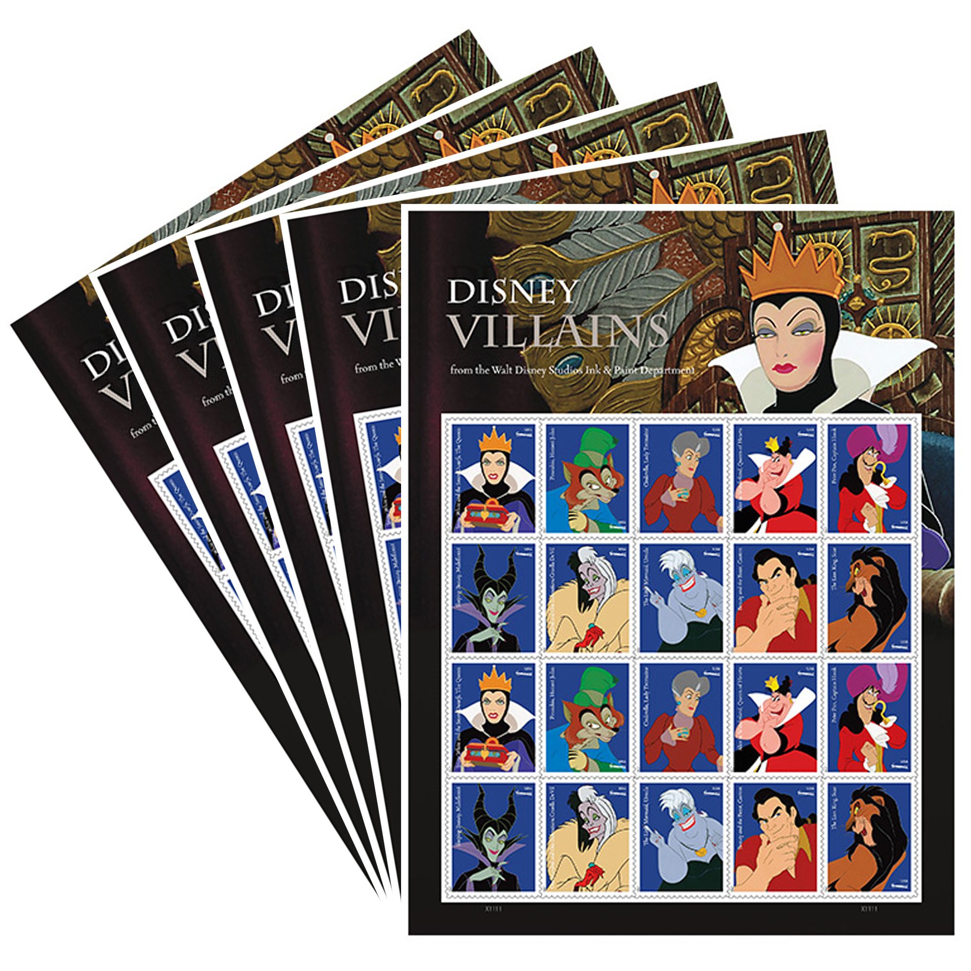 Snapklik.com : Villains 5 Sheets Of 20 Forever First Class One Ounce ...