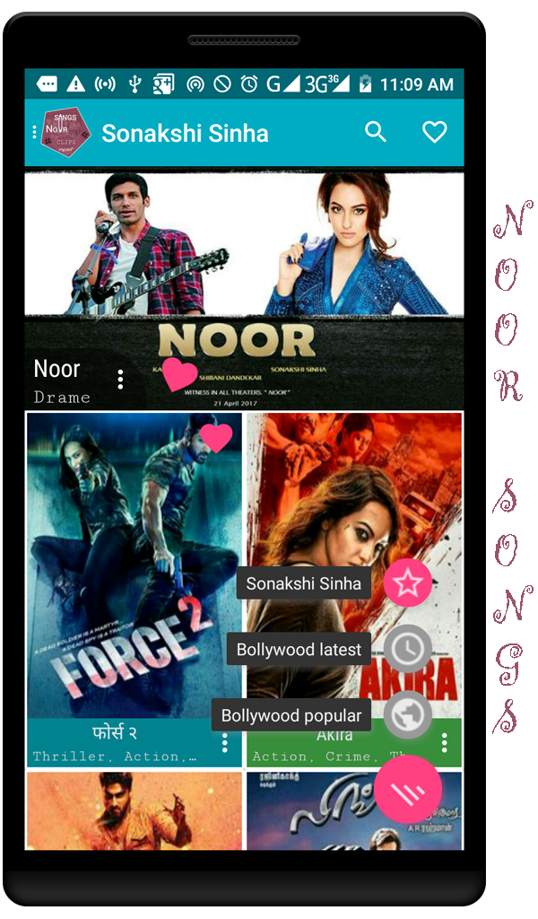 Bollywood 2017 - Movies & Songs plus Noor-the-film - App on Amazon Appstore