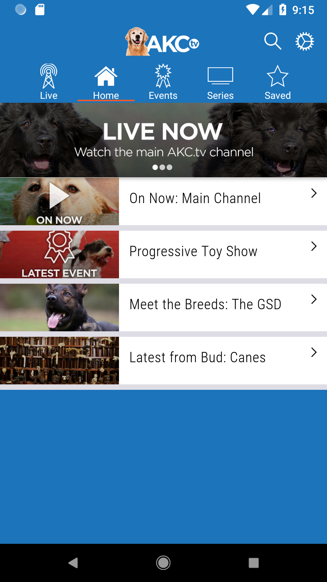 Aplicación AKC.TV en Amazon Appstore