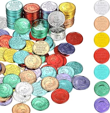 Amazon.com: Sumind 200 Pieces I was Caught Being Good Coins Incentive ...