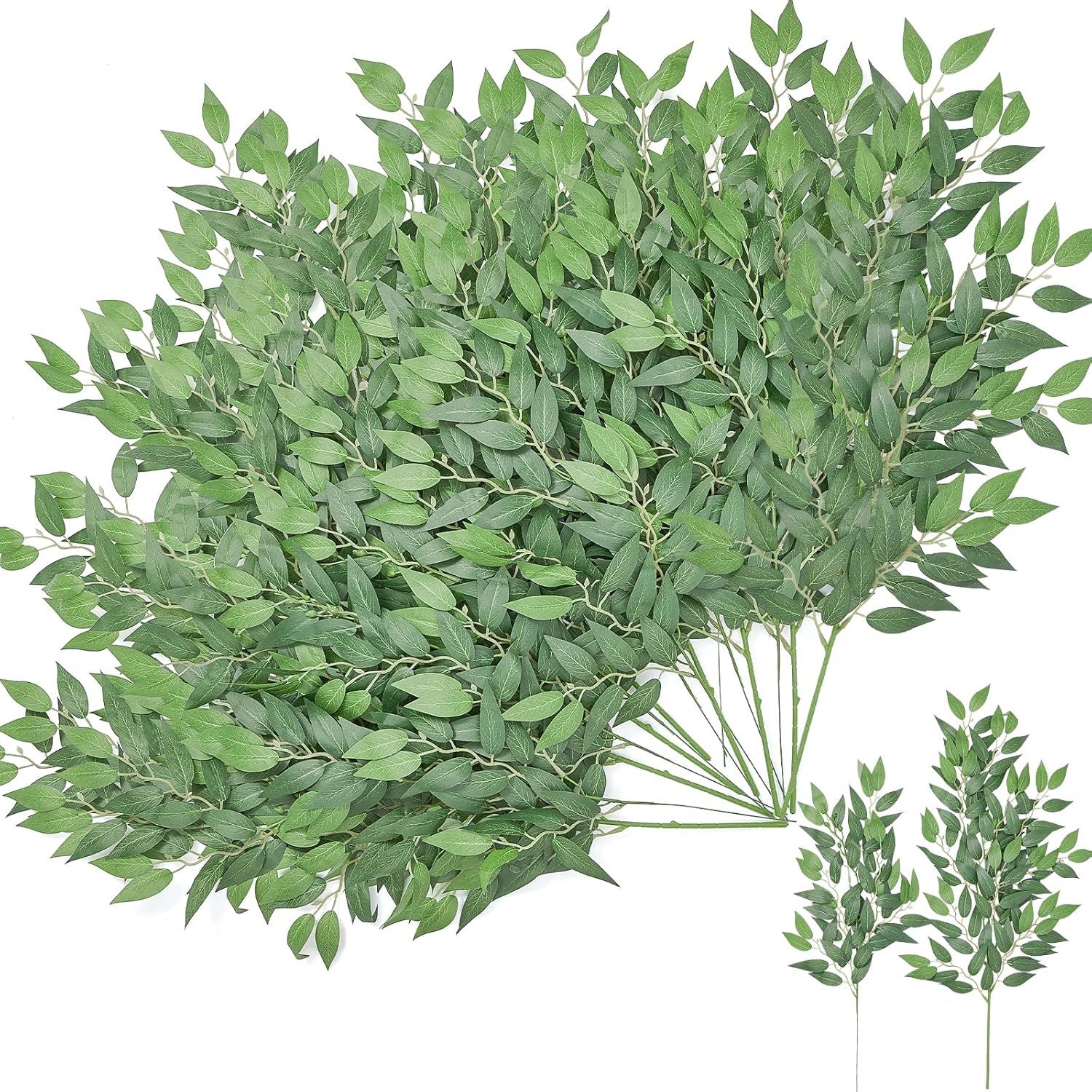Amazon.com: Serwalin Artificial Italian Ruscus Greenery Stems, 16Pcs ...