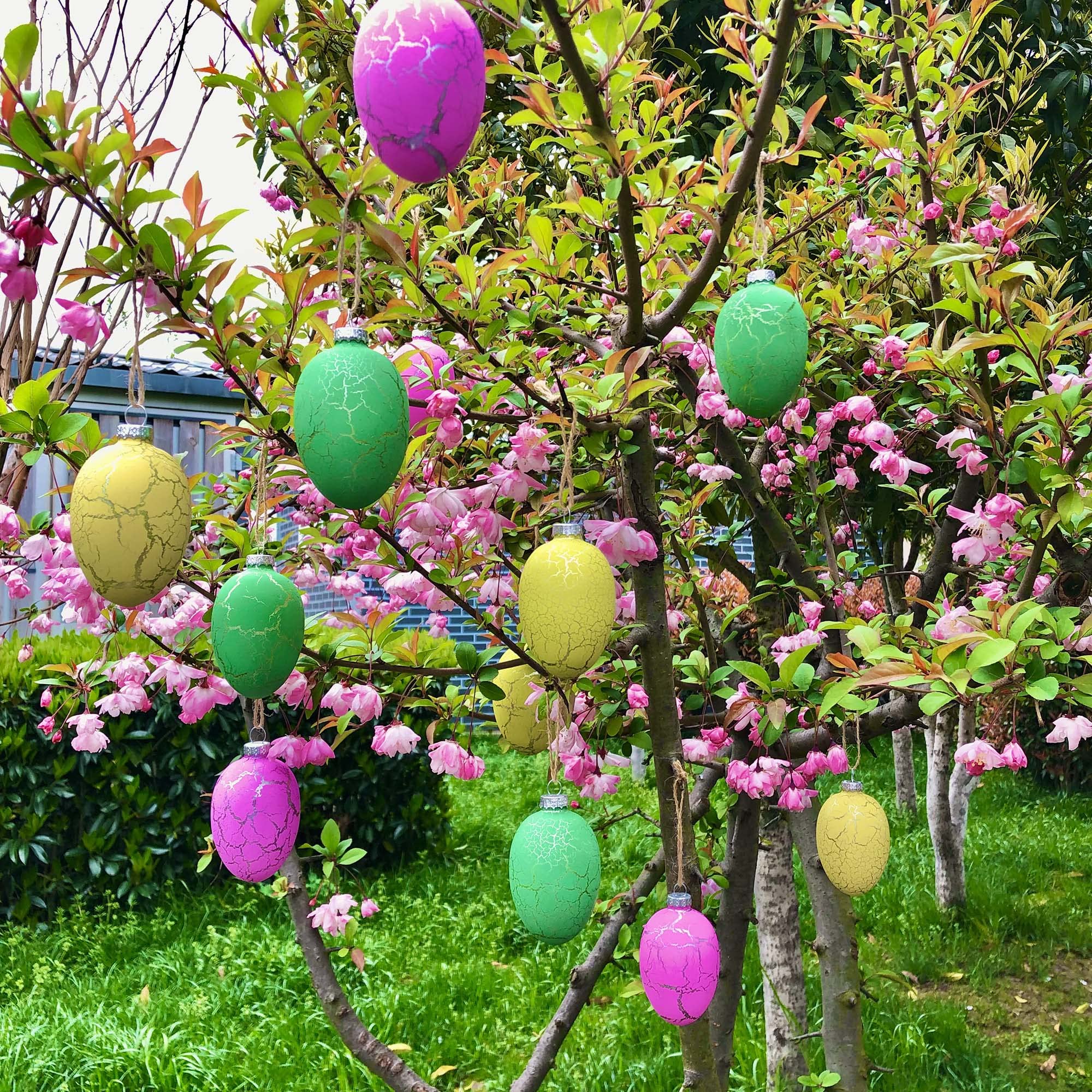 Amanman Glass Christmas Ornaments 2023 6Pack Cracked Finish Easter Egg amanman-glass-christmas-ornaments-2023-6pack-cracked-finish-easter-egg