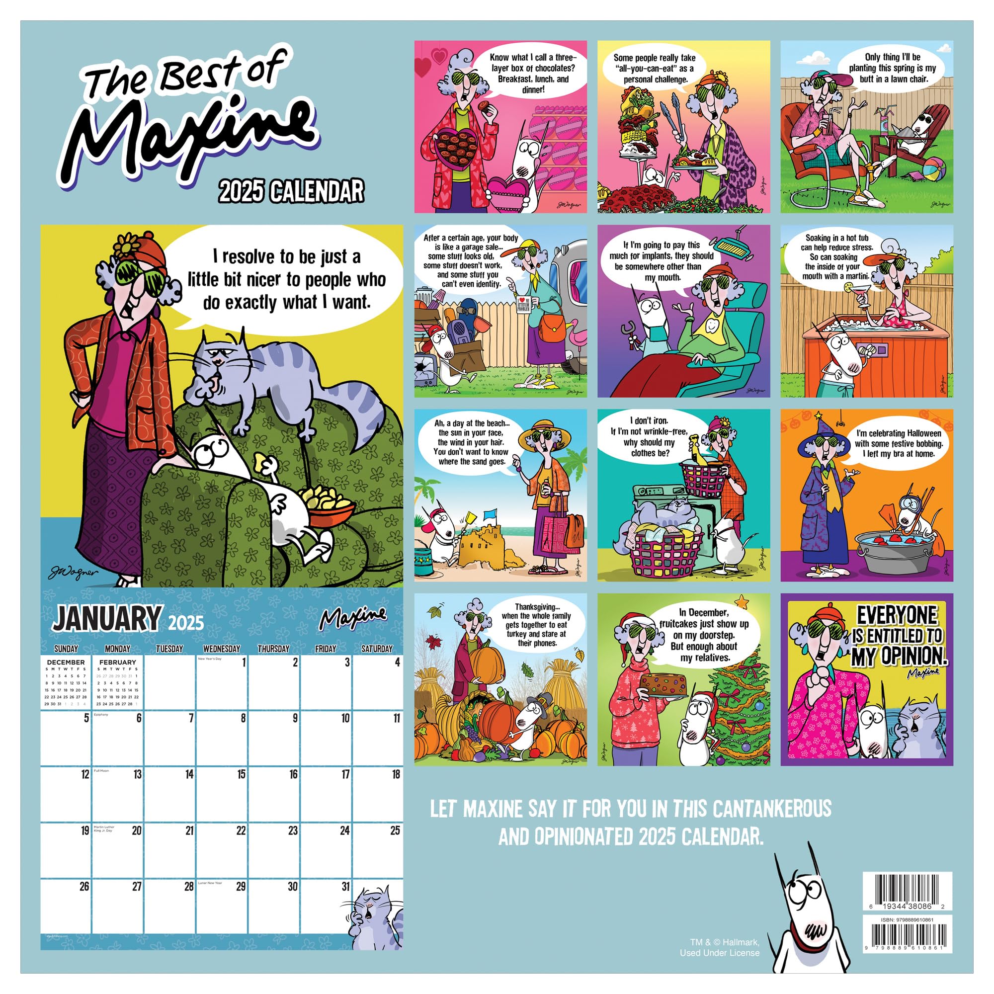 Snapklik.com : TF PUBLISHING 2025 Maxine Wall Calendar - Large Grids ...