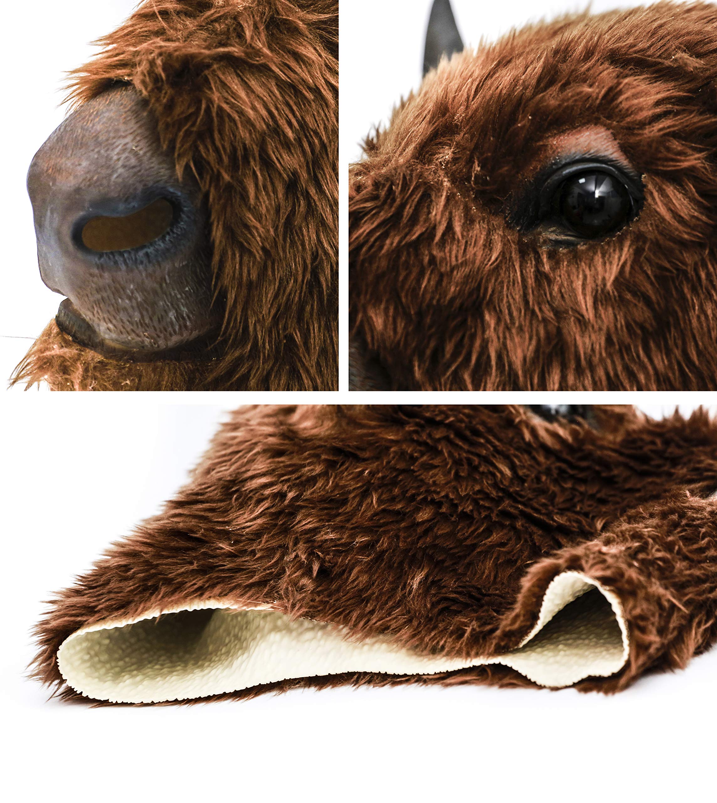 CreepyParty Bison Mask Animal Latex Full Head Realistic Plush Masks ...