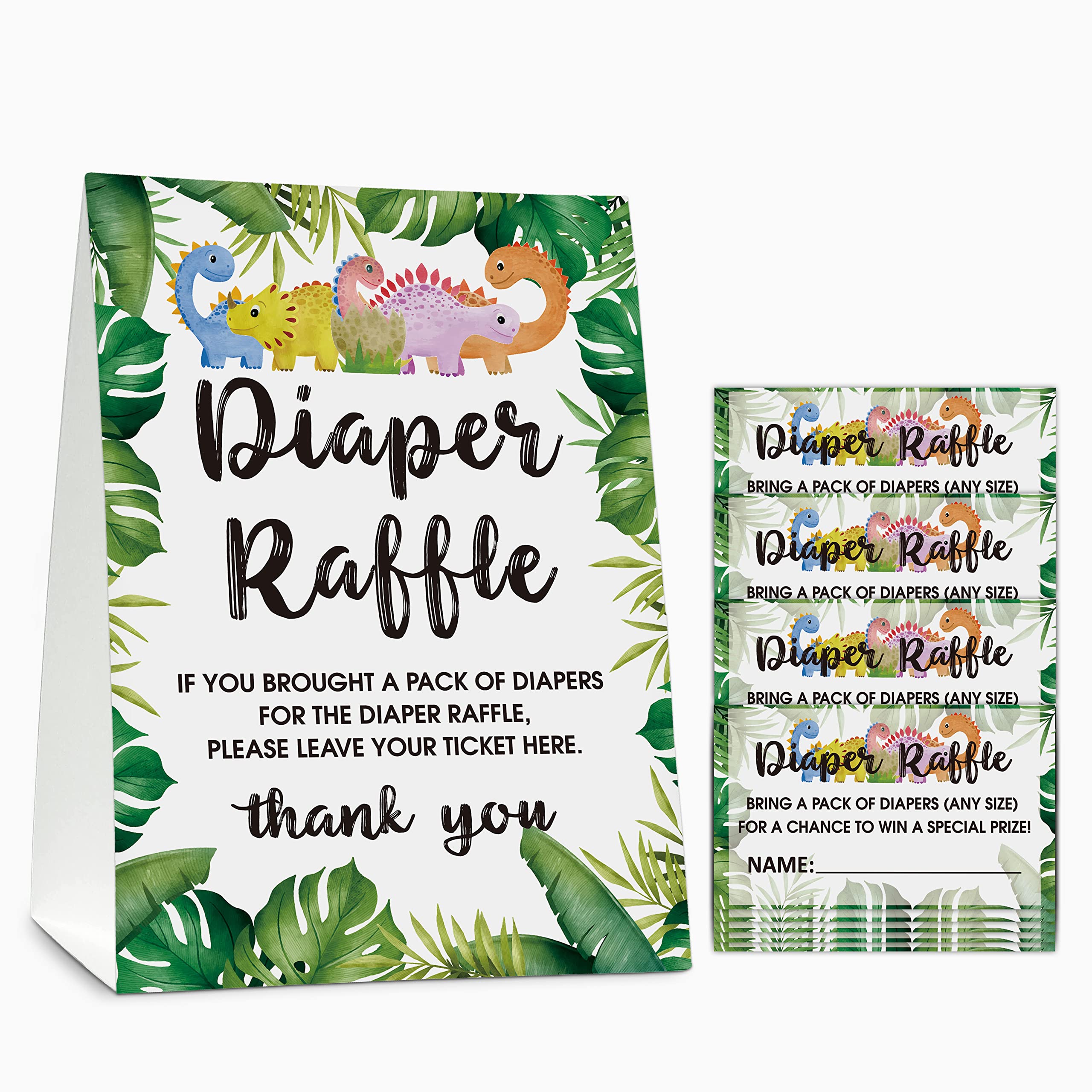 Buy Diaper Raffle Baby Shower Game Set(1 Standing Sign + 50 Guessing ...