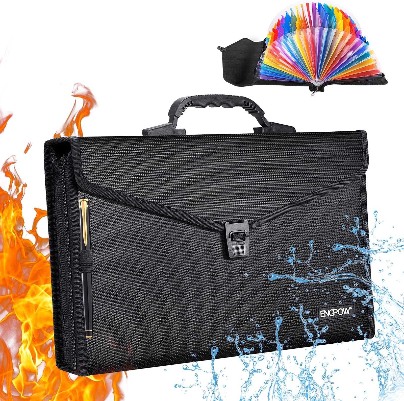 Amazon.com : FANWU Legal Size 13 Pocket Accordian File Organizer ...