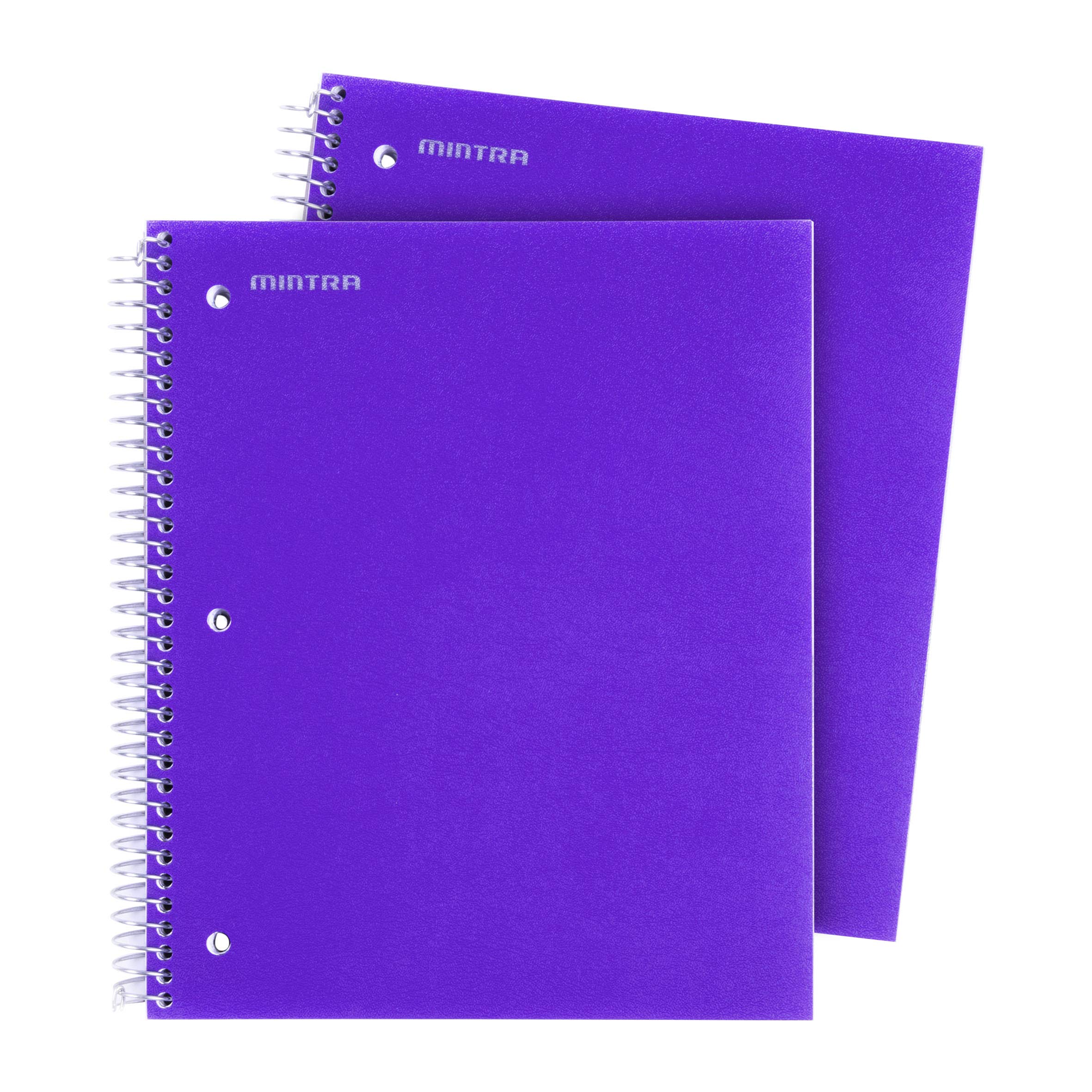 Amazon.com : Mintra Office Durable Spiral Notebooks, 3 Subject (Purple ...