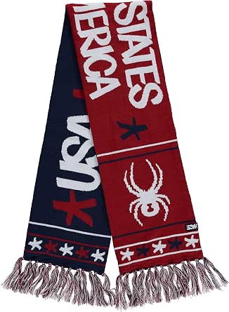 Spyder Active Sports Men's USA Knit Scarf, Olympic Blue, ONE SIZE at ...