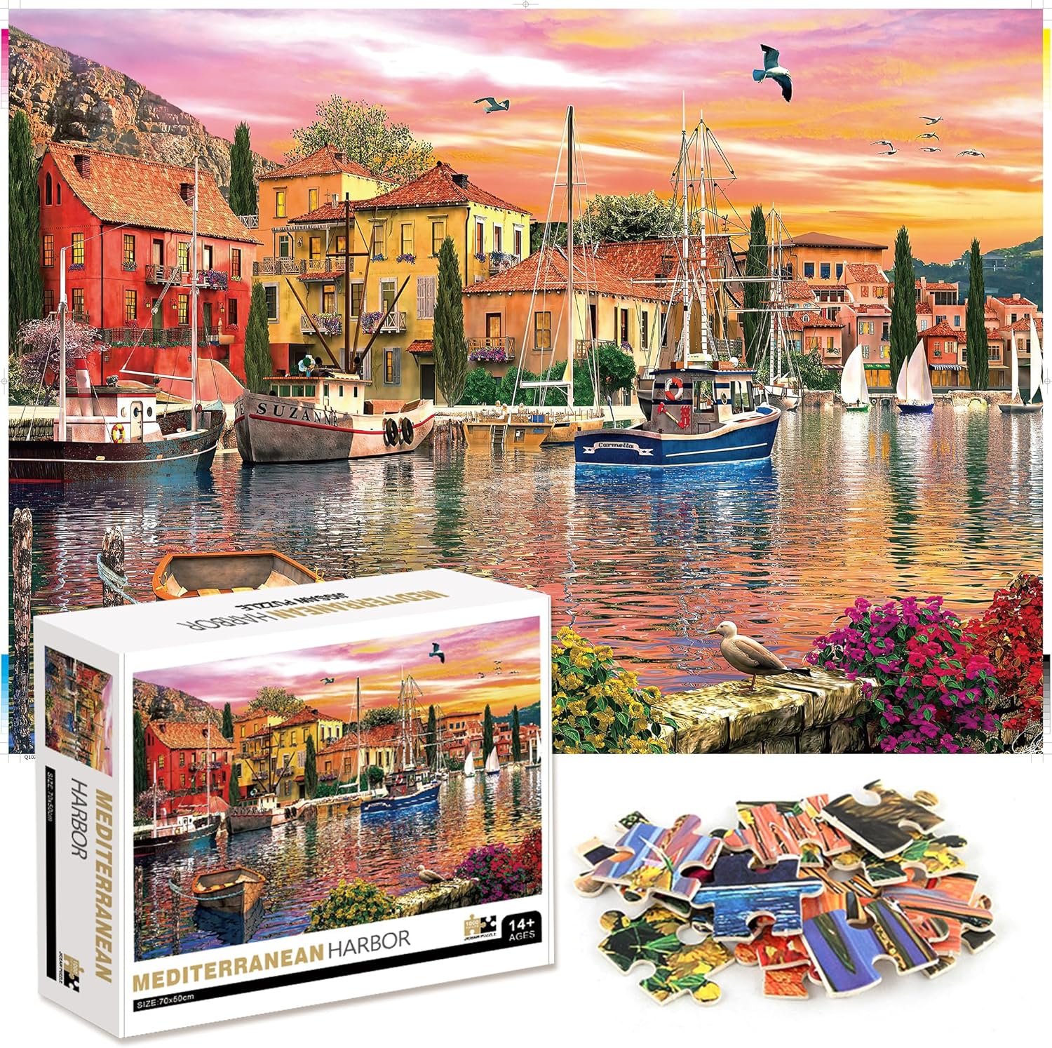 Amazon.com: Harbor Scenic 1000 Piece Puzzles for Family and Kids ...