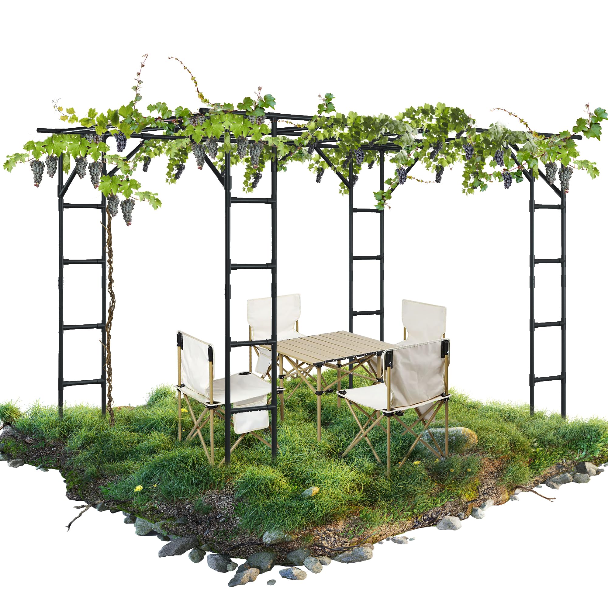 Amazon.com : BUKLIYN Large Outdoor Garden Arch Trellis - Size: 118 * 78 ...