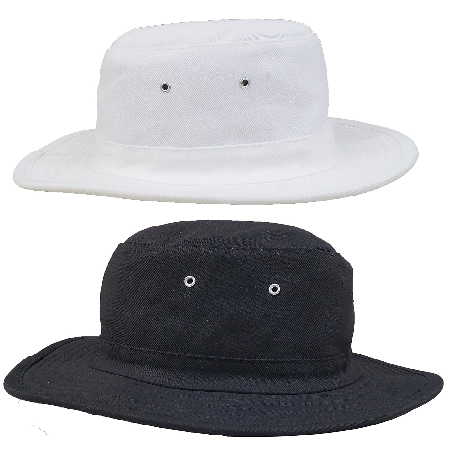 Buy Zacharias Men's Cricket Umpire Sun Hat Pack of 2 Black & White at ...