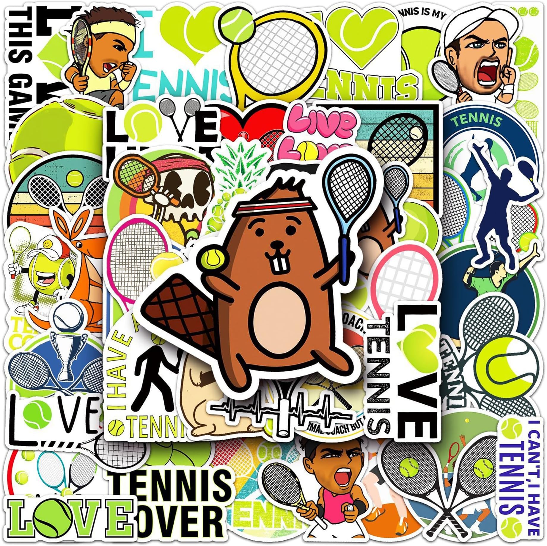 Amazon.com: Tennis Stickers (6 Pack) - Perfect Tennis Gifts for Men ...
