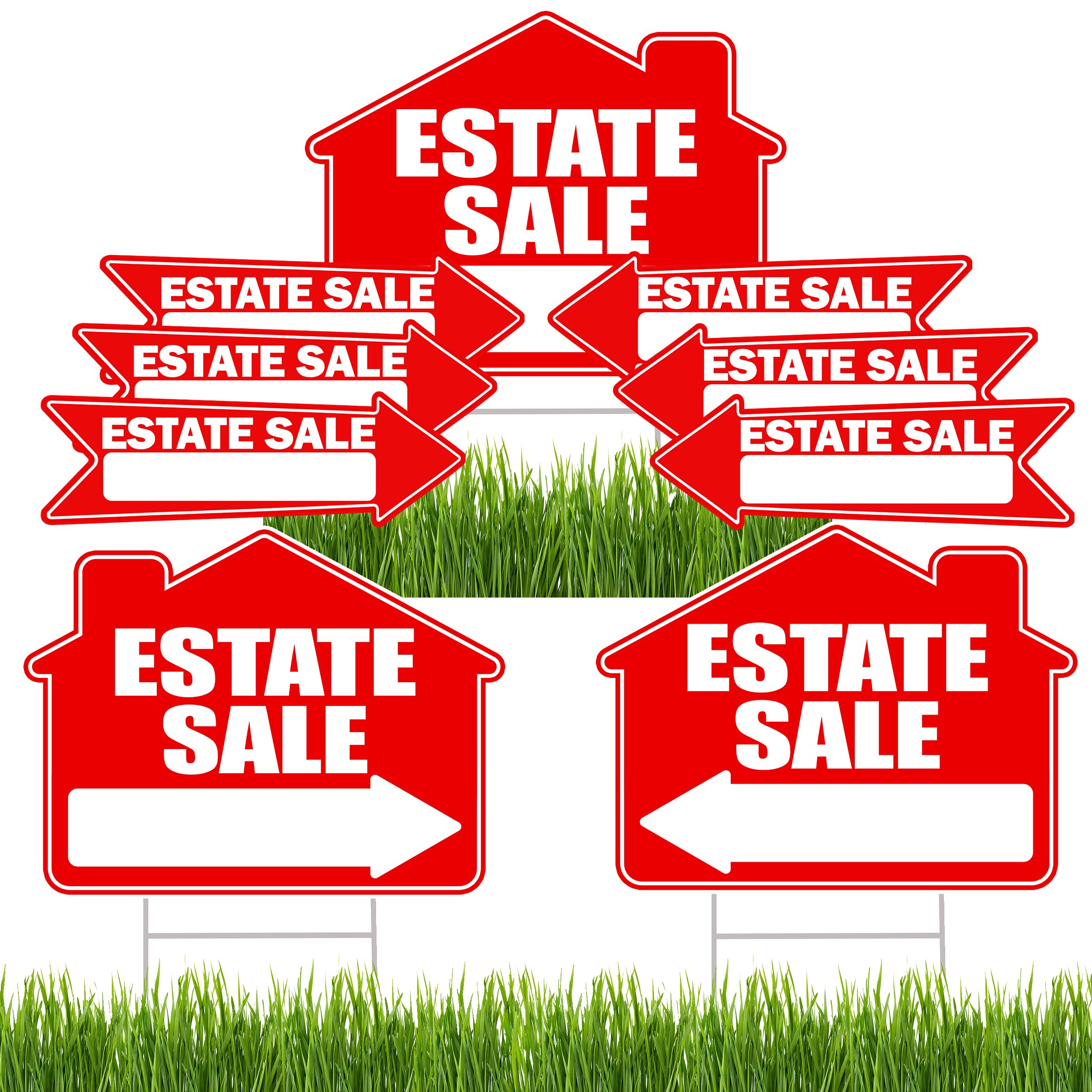 Amazon.com : 9PC Estate Sale Yard Sign Double Sided With Stake Large 17 ...