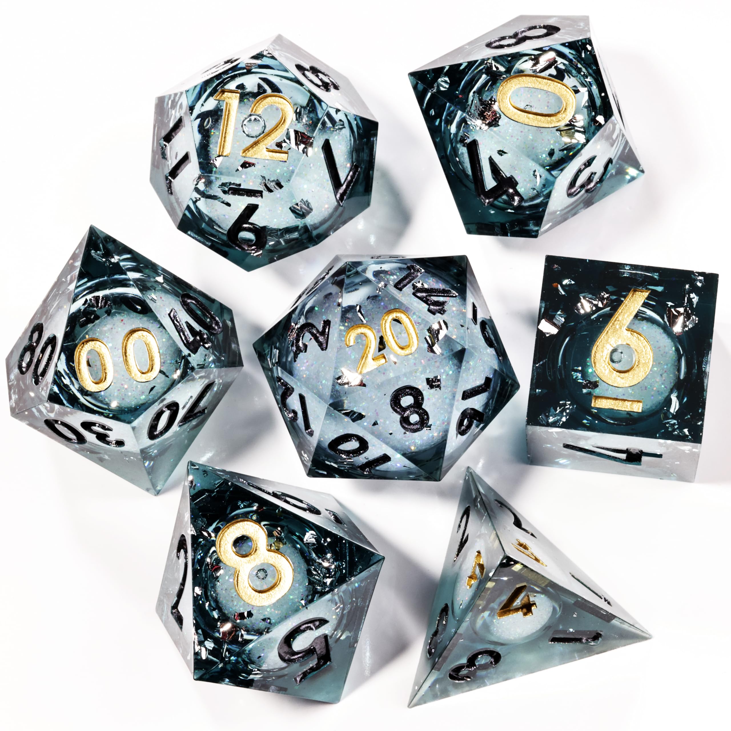 Amazon.com: Liquid Core Dice Sharp Edge Dice Polyhedral Dice Mini ...