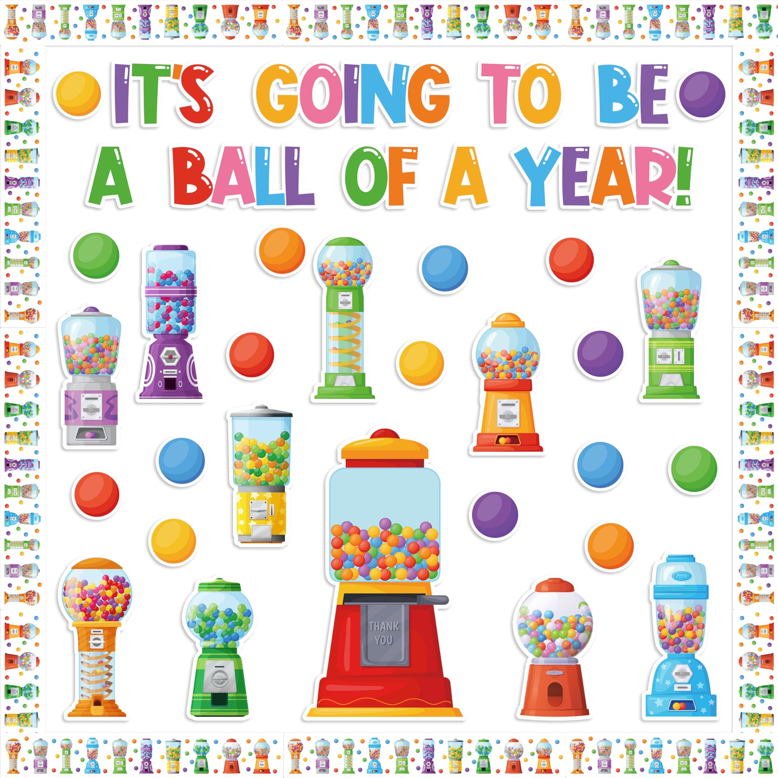 Amazon.com: Fulmoon 1 Set Gumball Machine Bulletin Board Set Back to ...