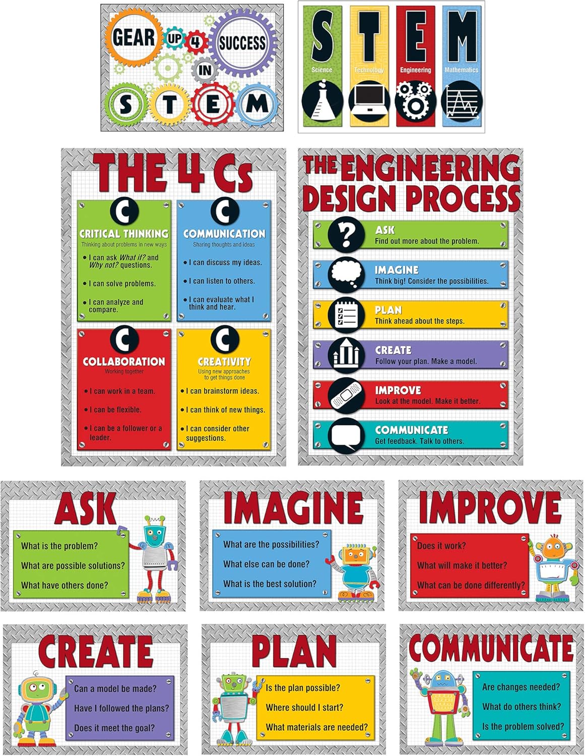 Amazon.com : Carson Dellosa Educational STEM Bulletin Board Set—The ...