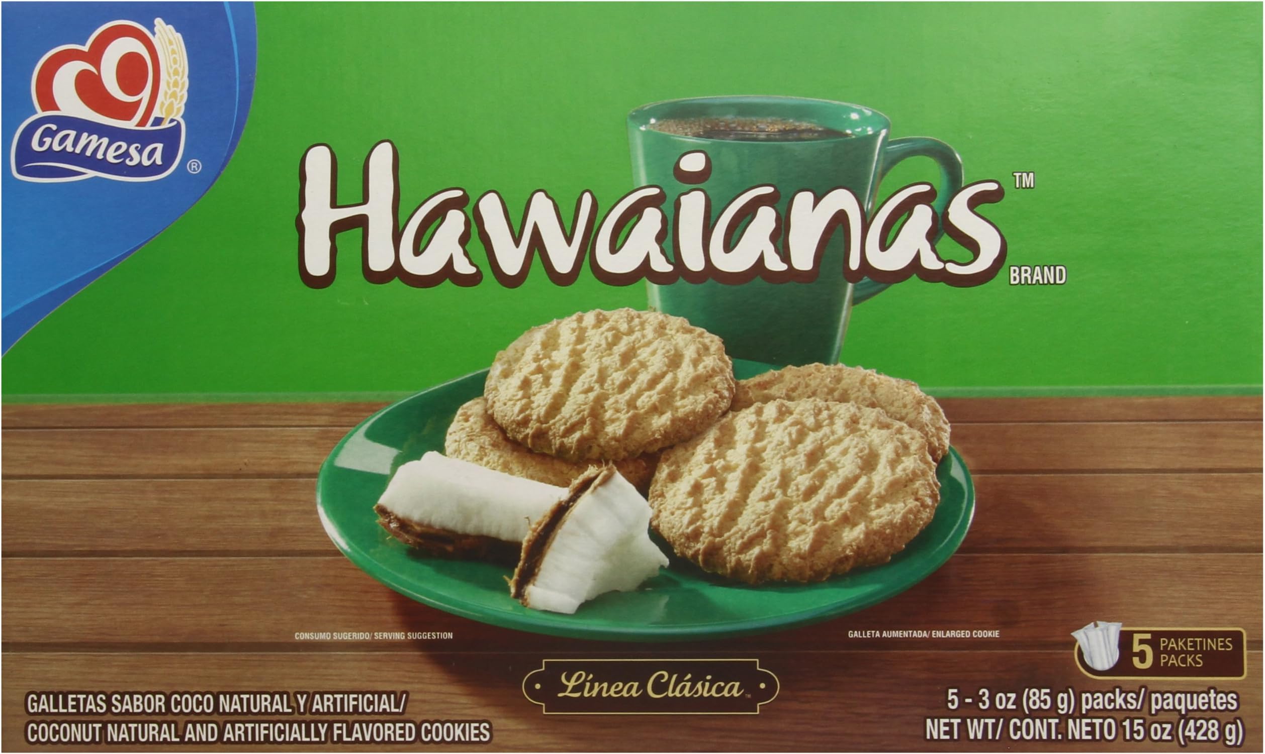 Amazon.com: Gamesa Hawaiians Cookies, 15.1 Ounce : Grocery & Gourmet Food