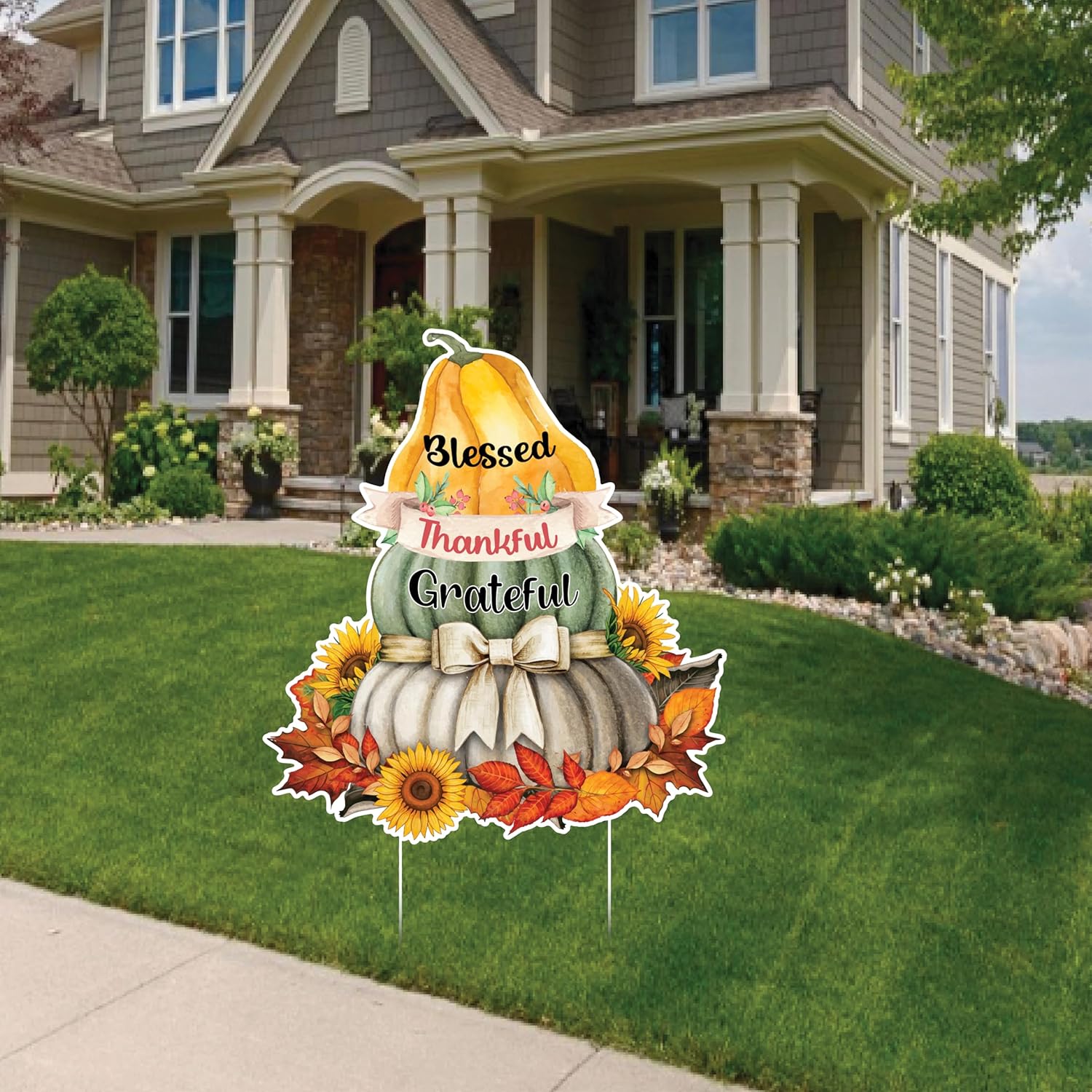 Amazon.com : Thanksgiving Yard Sign Decorations Cutouts, Pumpkin Fall ...
