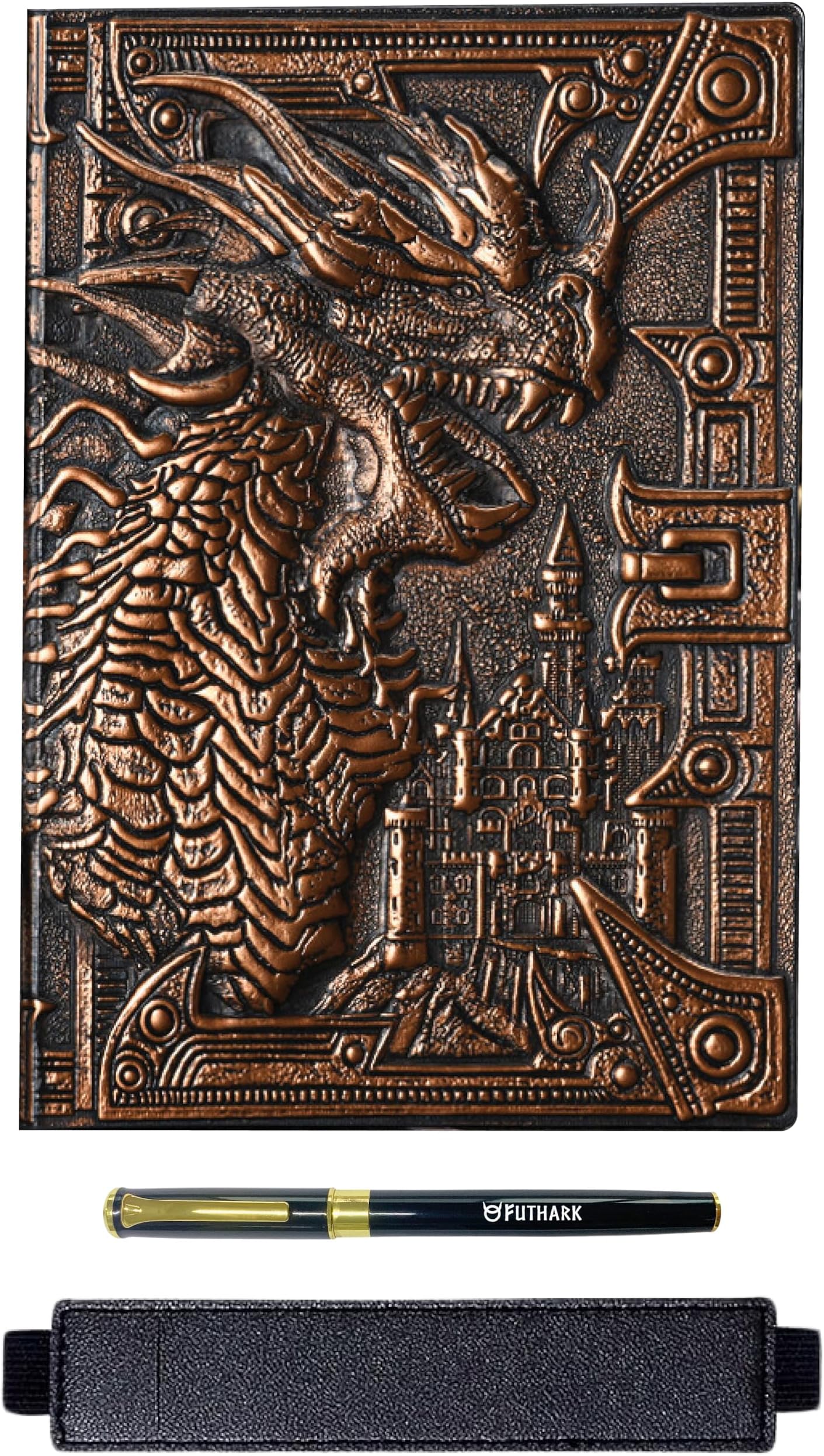 Amazon.com : Futhark DND Notebook/Journal - 200 Pages with 3D Bronze ...