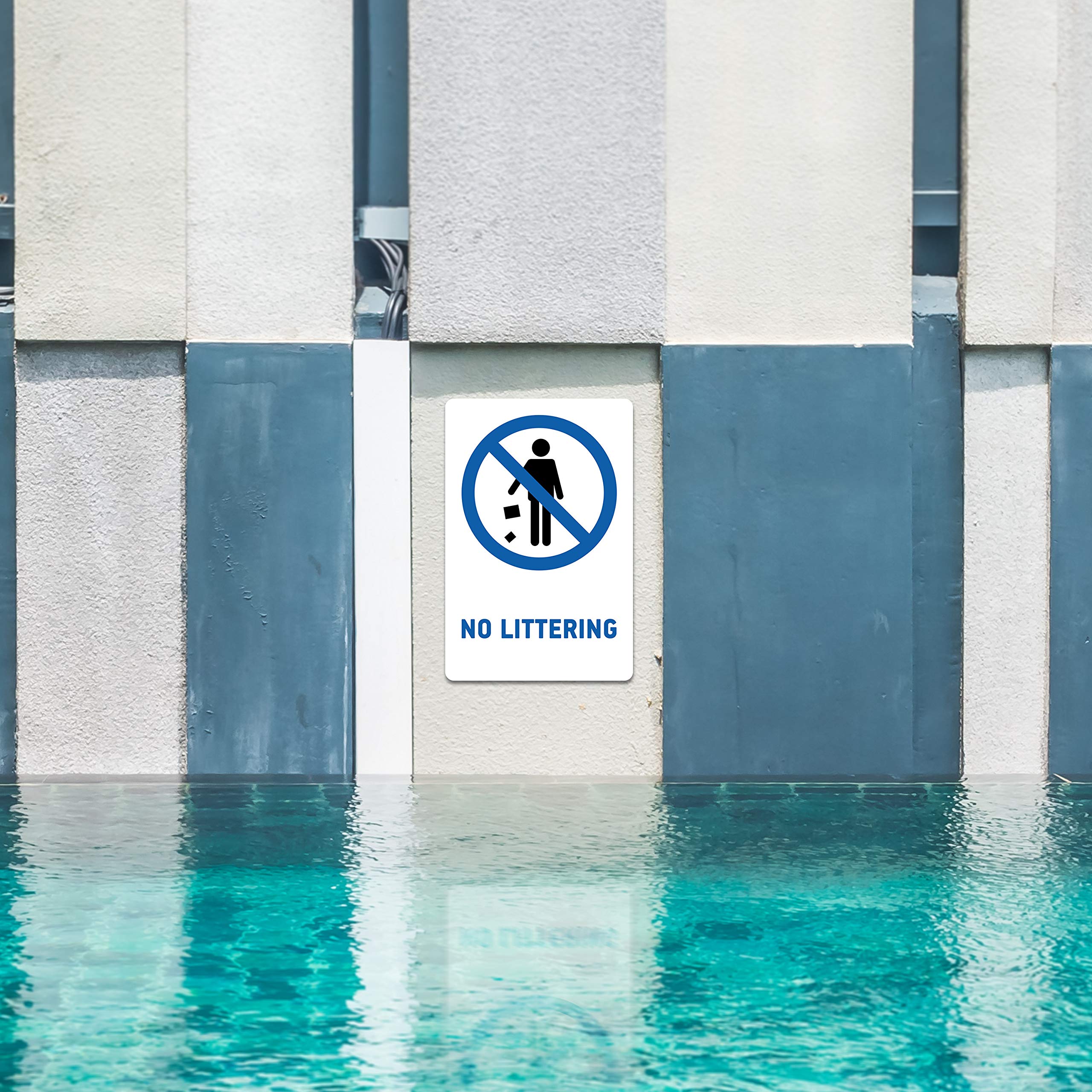 No Littering In Water Sign Please Do Not Litter Sign 8 X 12 Aluminum