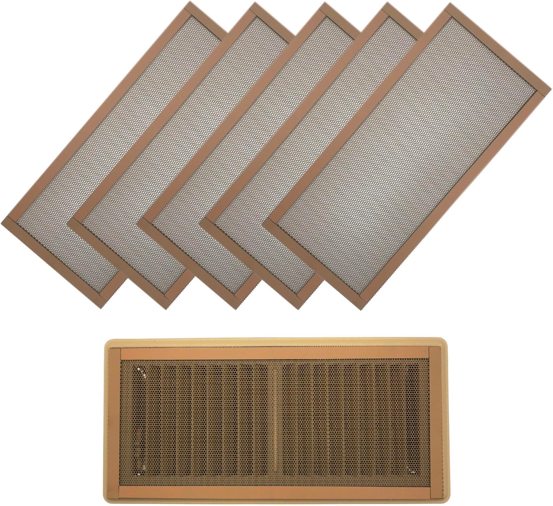8pcs Floor Vent Mesh Covers, 4x10inch PVC Rectangle Air Vent Screen ...