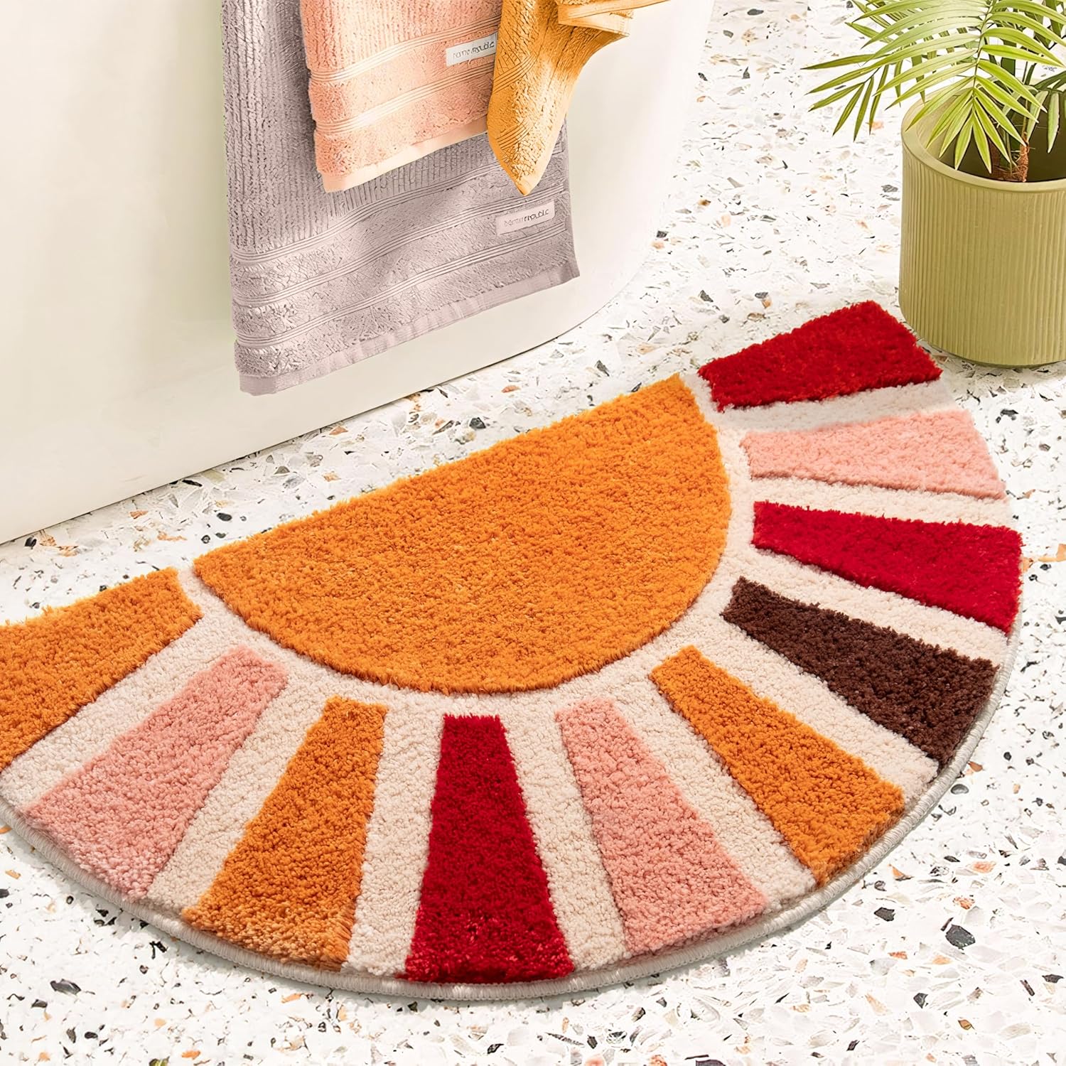 Amazon.com: Brakki Boho Bathroom Rugs Cute Bath Mat Non Slip for ...